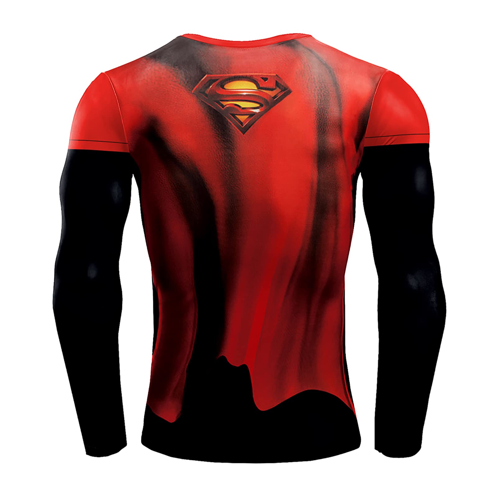 Dimplier Men's Compression Shirt Sports Fitness Long Sleeve Athletic Workout T-Shirt Cosplay Tops