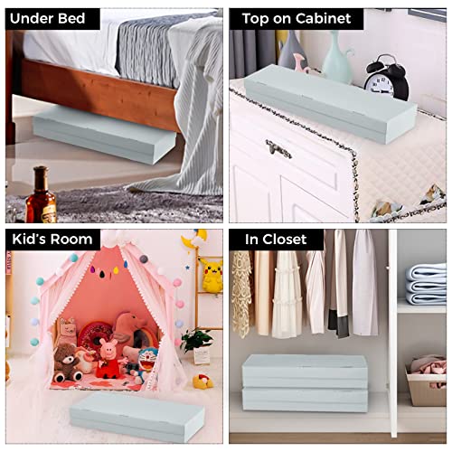 Lineco, Under Bed Storage Bins, Large Capacity Box with Lid, Archival Storage Containers for organizing Wedding Dress, Quilts, Gowns, Family Heirlooms, forever Keepsake Garment Box, 40x18x6 Inch