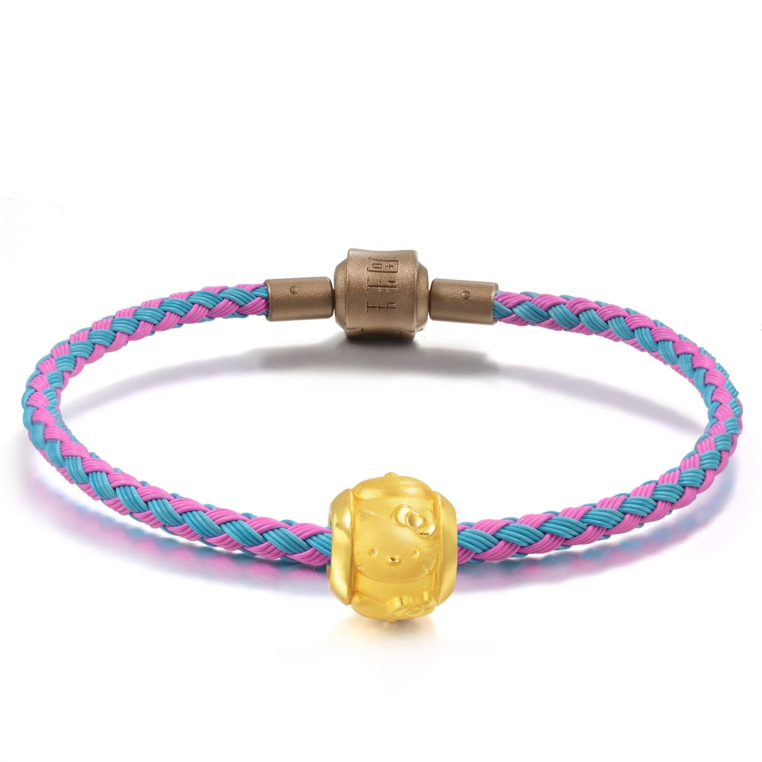 CHOW SANG SANG Sanrio 999 24K Solid Gold Hello Kitty Bead Charm Bracelet for Women 88476C