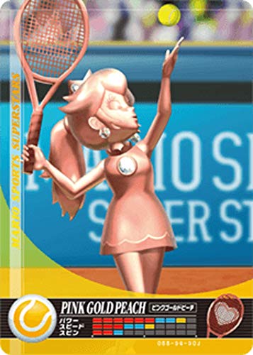 Nintendo Mario Sports Superstars Amiibo Card Pink Gold Peach for Nintendo Switch, Wii U, and 3DS