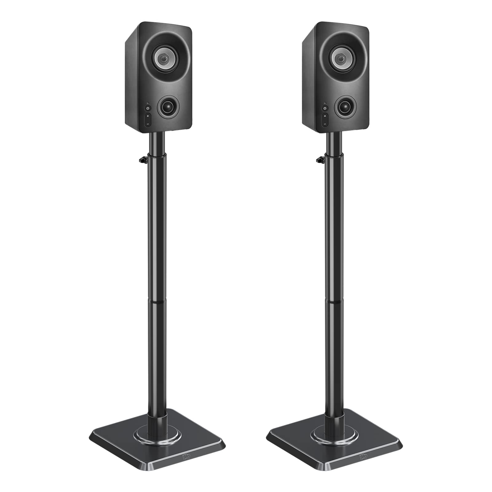Mounting Dream Speaker Stands - Height Adjustable Speaker Stand for Vizio, Polk, JBL, Sony, Speaker Stands Pair with Wire Management (Holds up to11LBS Per Stand)