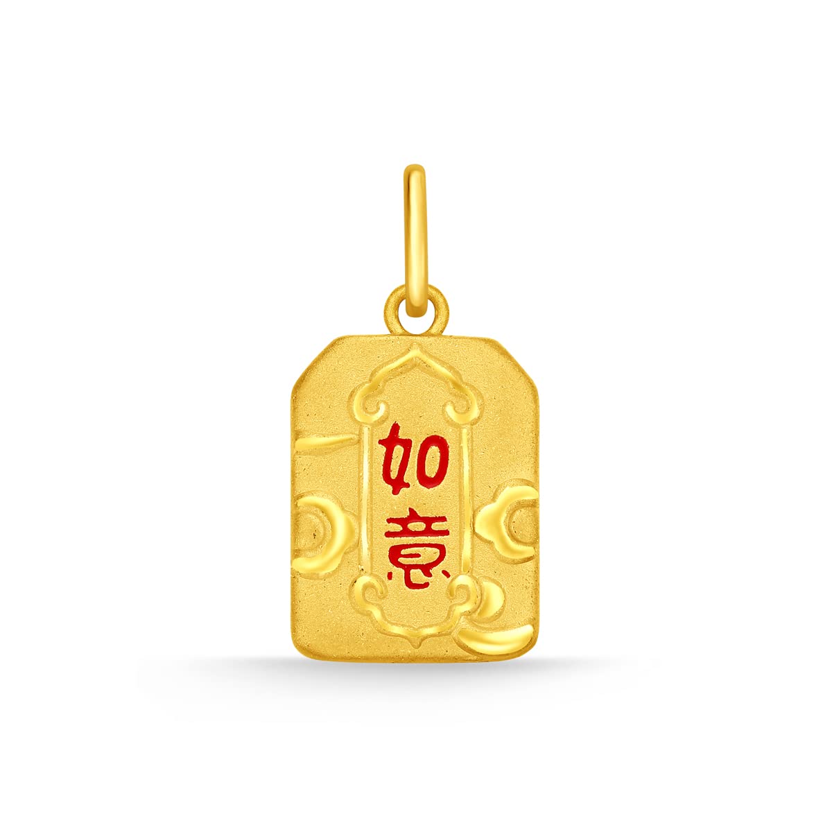 CHOW TAI FOOK 999 24K Pure Gold Ruyi Omamori Pendant