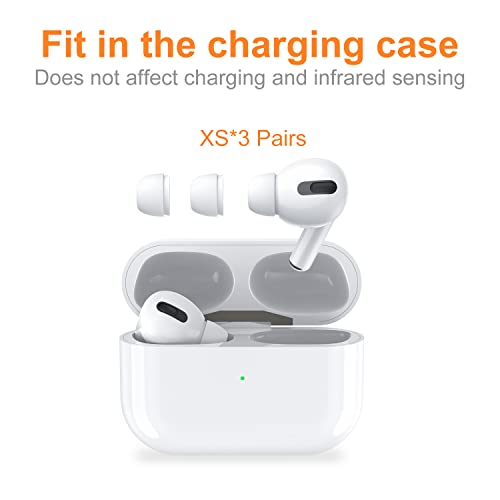Link Dream 6 Pieces Replacement Ear Tips for AirPods Pro/AirPods Pro 2 Silicon Ear Buds Tips with Portable Storage Box Super Small (3 Pairs XS)
