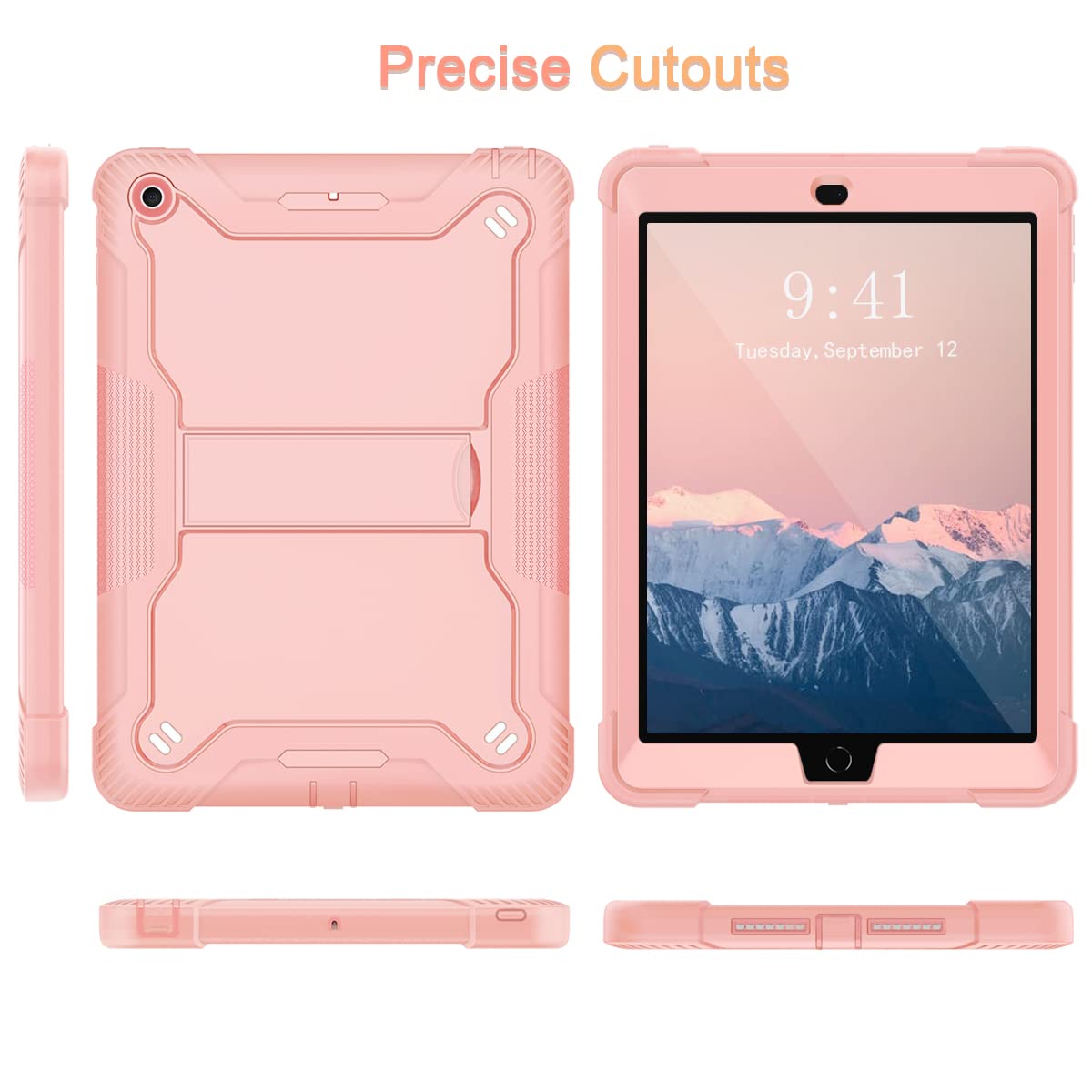 Fingic Case for iPad 10.2 (2021/2020/2019)- iPad 9th/8th/7th Generation Case Hybrid Hard PC Soft Silicone Full Body Heavy Duty Rugged Protective Case with Kickstand for iPad 10.2 inch 2021/2020/ 2019