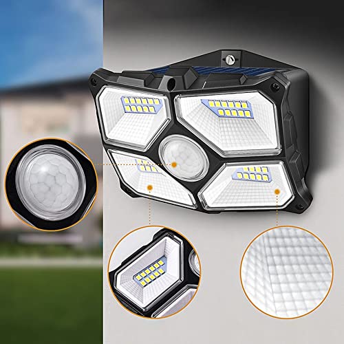 ZHURGN Solar Motion Sensor Lights Outdoor Street Light Solar Patio Wall Light Yard Path Home Garden Solar Power Induction Wall Light Waterproof Solar Lights (Color : 40LED 1PCS)