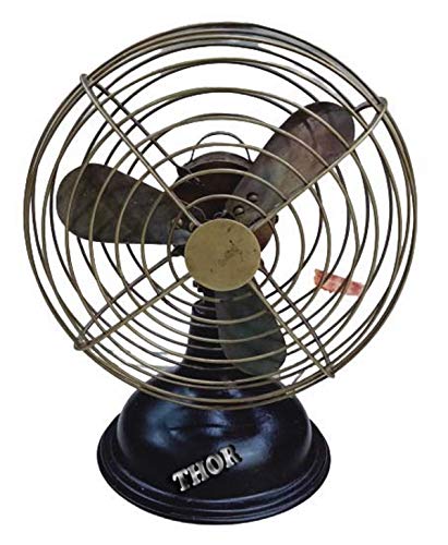 THOR INSTRUMENTS Collectible Design Antique Brass Working Table Mini Fan Nautical Desk Decor 6" tall Rustic Vintage Home Decor Gifts