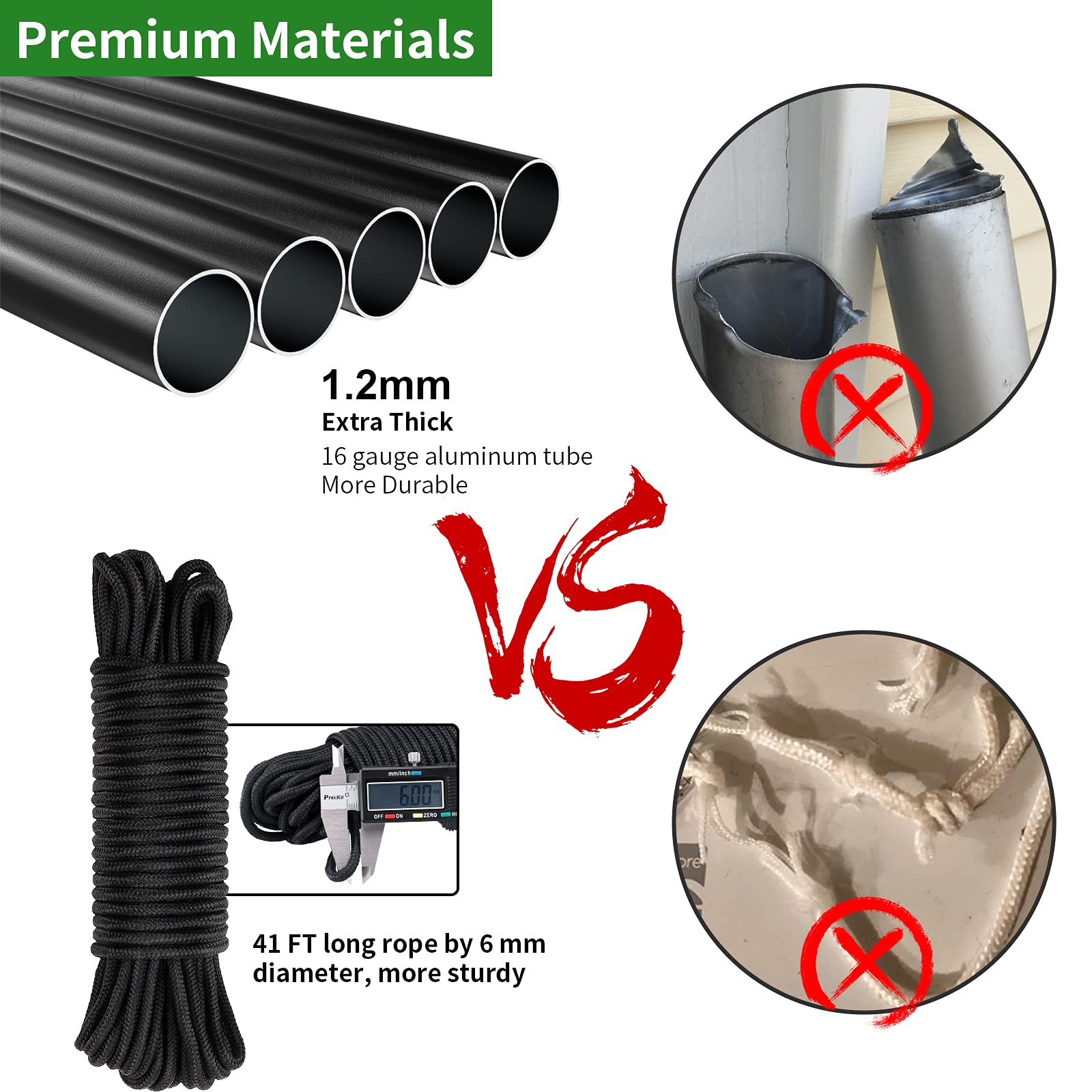 FFILY Flag Pole for Outside In Ground - 20 FT Heavy Duty Flagpole Kit for Yard - Extra Thick Outdoor Flag Poles with 3x5 American Flag for Residential or Commercial, Black