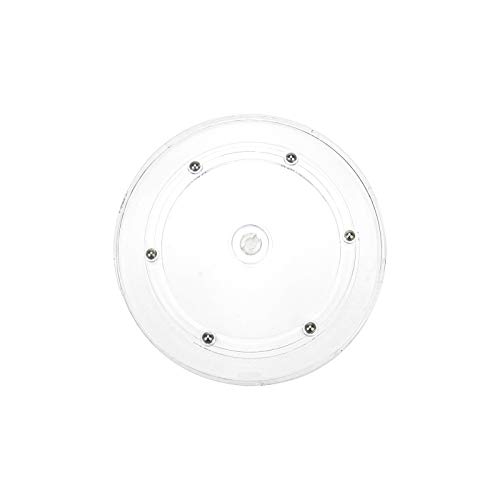 FarBoat 2Pcs 7-Inch Plastic Turntable Acrylic Turntable Organizer Plastic for Kitchen Cabinets Spice Rack Table Cake Pantry Decoration (Clear)