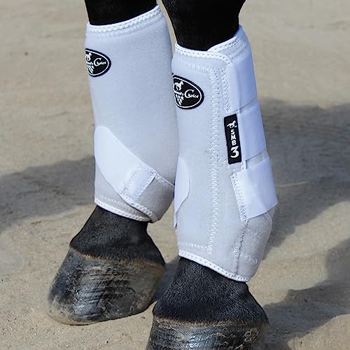 Professional's Choice SMB-3 Sports Medicine Boot | 360 Degrees of Impact Protection | Support for The Suspensory System | Value 4-Pack | Medium White