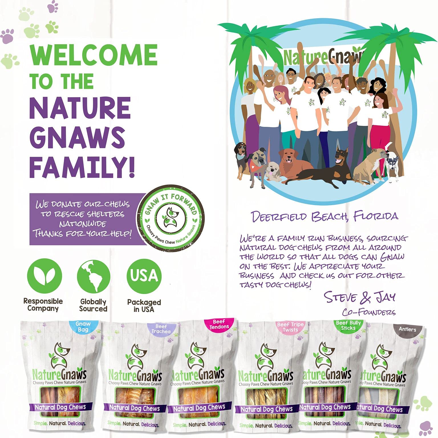 Nature Gnaws Bully Sticks for Dogs - Premium Natural Beef Dental Bones - Long Lasting Dog Chew Treats for Aggressive Chewers - Rawhide Free - Mixed Thickness 11-12"