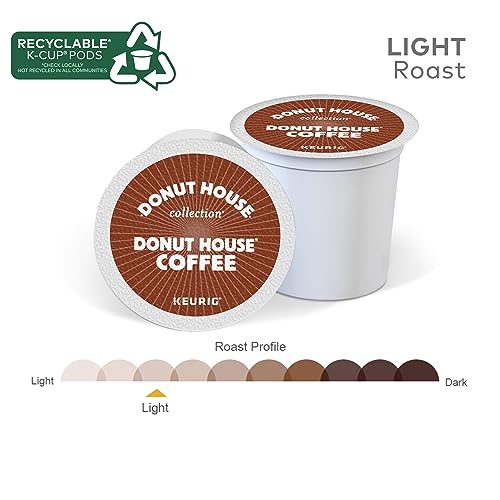 Donut House Collection Donut House Coffee Keurig Single-Serve K-Cup Pods, Light Roast Coffee, 96 Count (4 Packs of 24)