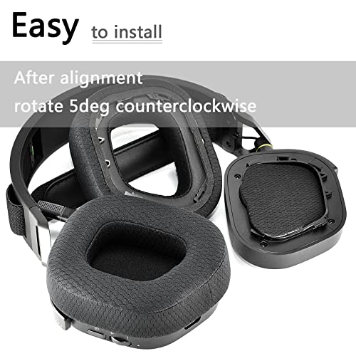 HS80 RGB Thicker Upgrade Quality Earpads - Replacement Ear Cushion Cup Compatible with Corsair HS80 RGB Wireless Headphone, High-Density Noise Cancelling Foam,Added Thicknes (Black Fabric)
