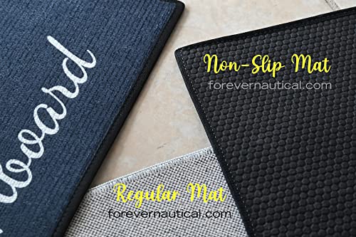 Welcome Aboard Boat Mat, Remove Shoes Boat Mat, Custom Nautical Gift, Lake House, Coastal Decor, Non Slip Personalized Anchor Yacth Rug, Doormat Beach House Anti Slip Mat
