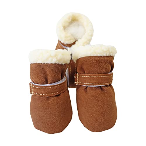 HonpraD Cute Doggy Clothes Shoes Warm Plus Snow Pet Shoes Windproof Boots Warm and Velvet Soft-Soled Pet Clothes Small Boy Dog Clothes Bundle