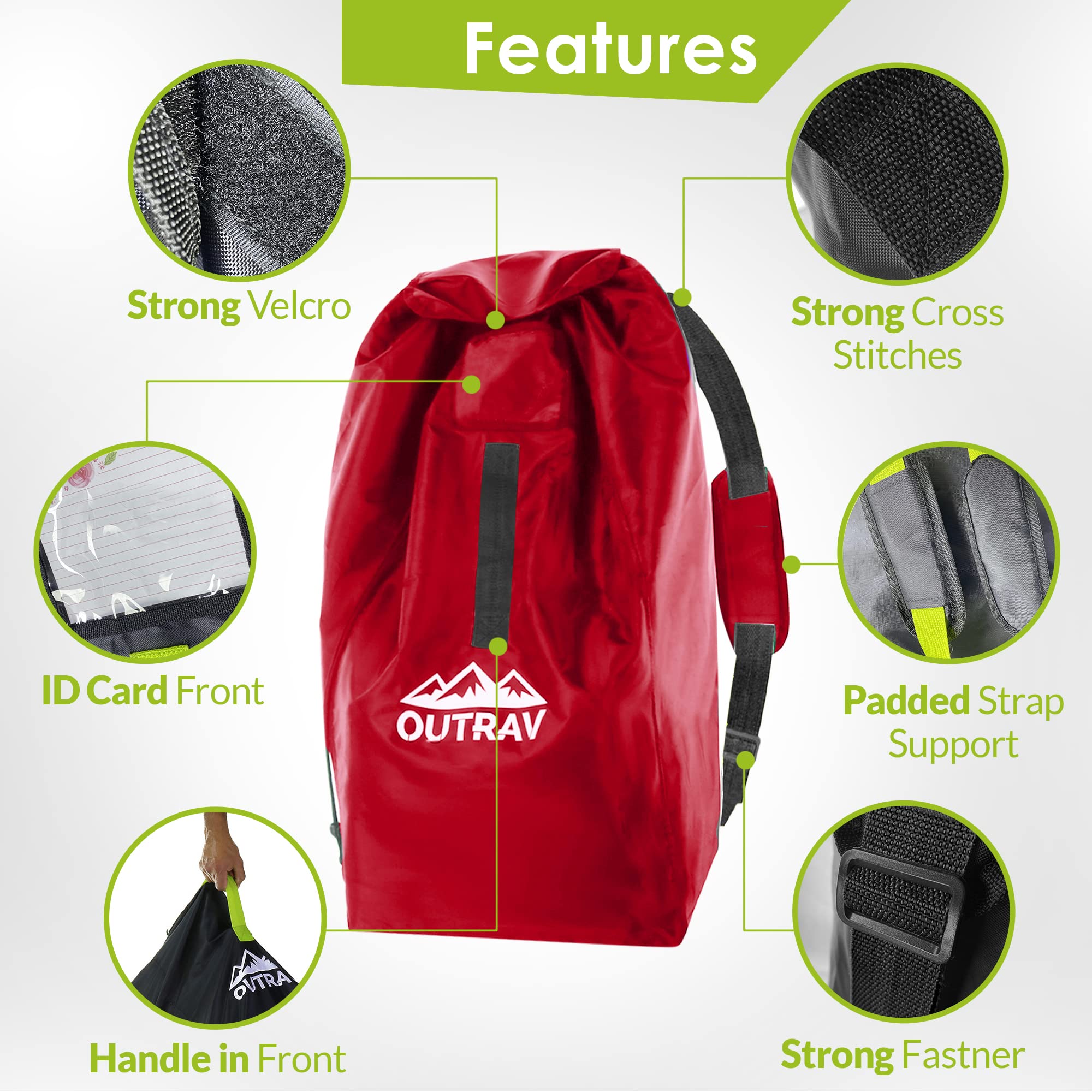 Car Seat Travel Bag with Backpack Straps β Protective Airport Approved Airplane Baggage Gate Check Luggage Storage Sack for Traveling with Booster or Carseat β Universal 2-in-1 Carrying Jacket System