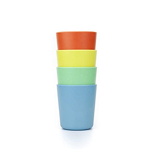 Pomelo Bamboo Cups for Kids, Eco Friendly Cups, BPA Free Cups | Kids Drinking Cups, Good Sippy Cup for Kids | Drinking Cups for Kids, Cup Set, Toddler Open Cup, Kids Snack Cup (4 Pack / 6 oz)