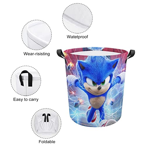 LIUDAINC Anime Laundry Basket, Portable, Durable Handle, Foldable Storage Box for Home/Dorm/Office/Bedroom Decor