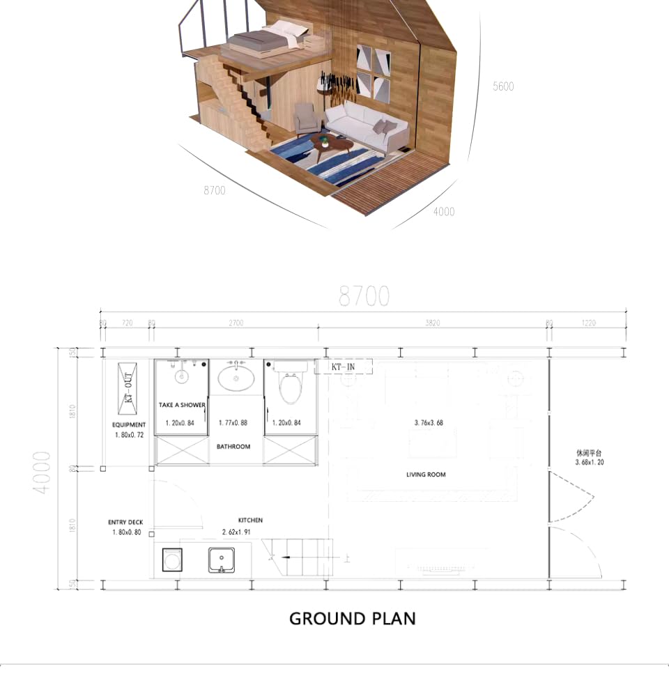 Generic Metal roofed Container House, Customized, HF-20231205