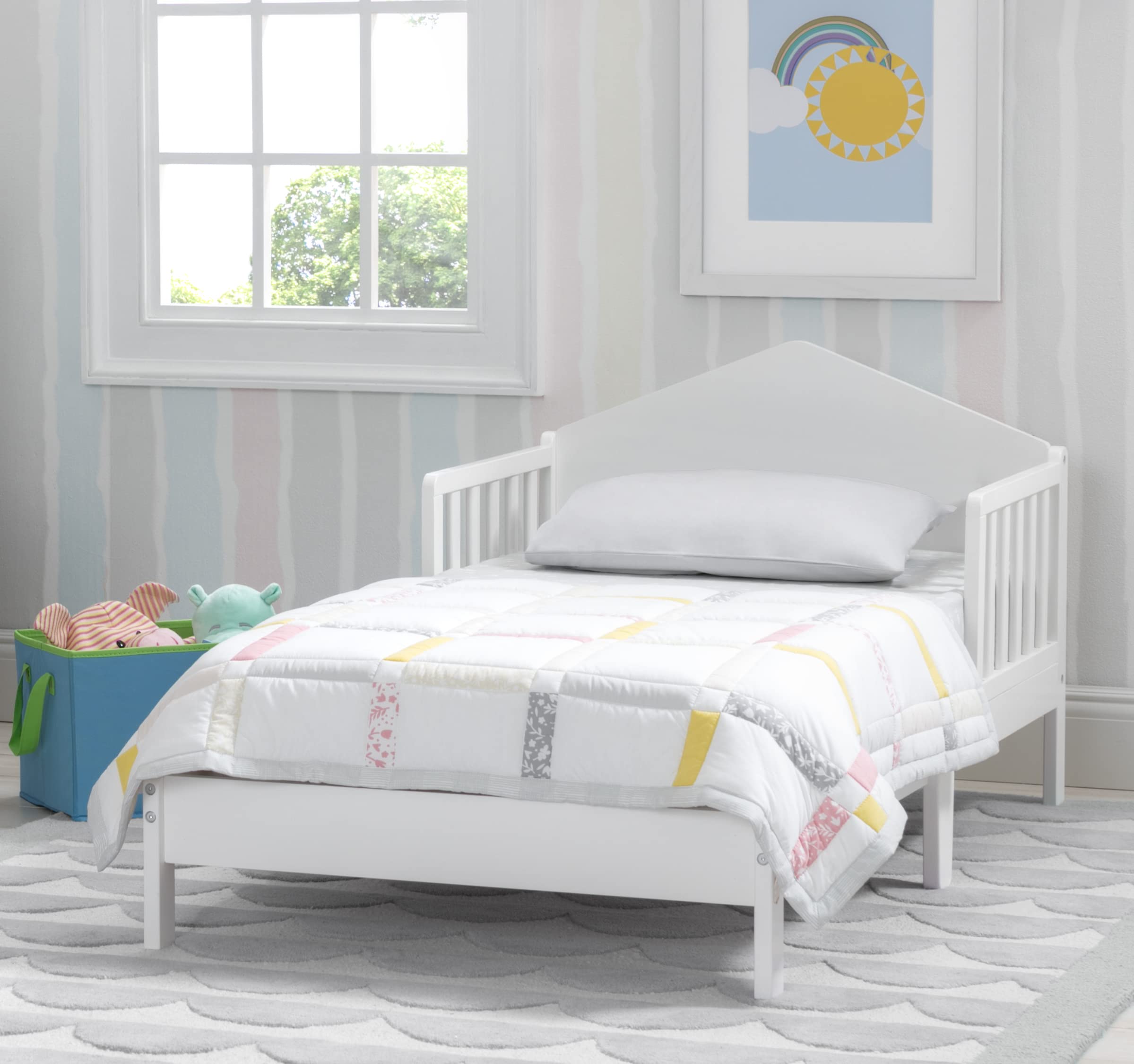 Delta Children Homestead Toddler Bed - Greenguard Gold Certified, Bianca White