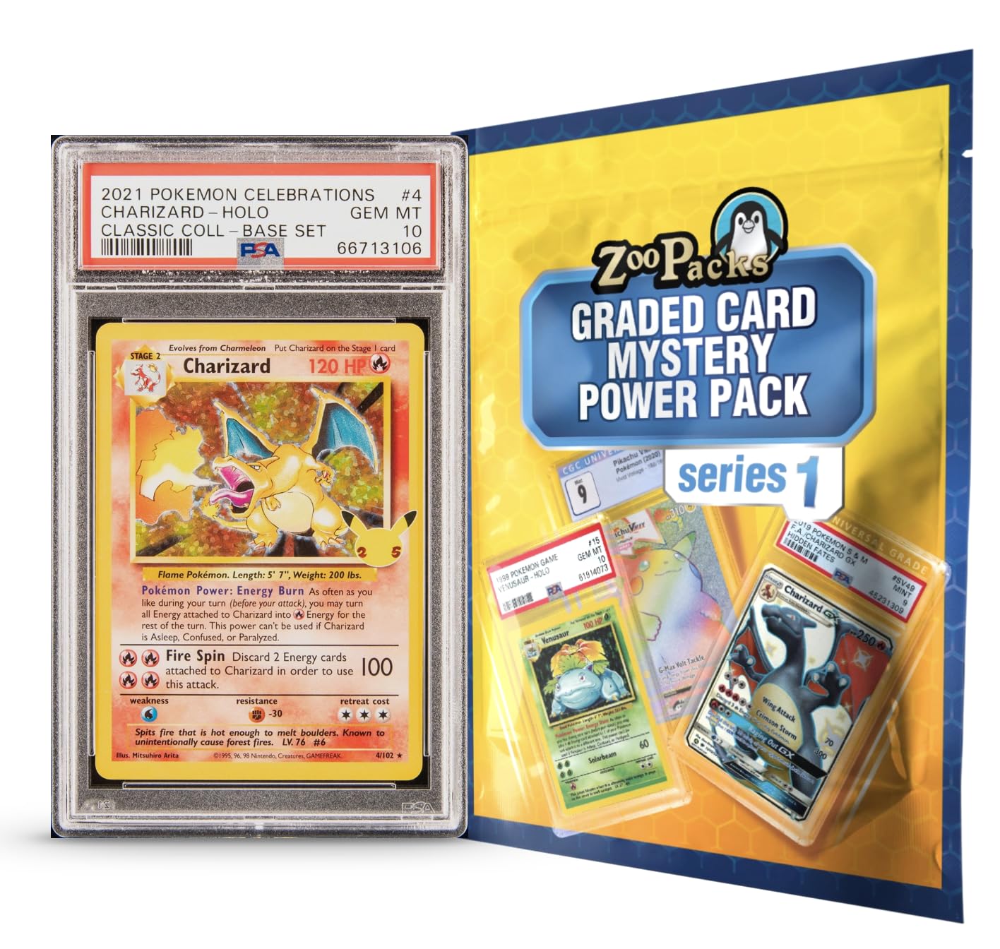 Zoo Packs Pokemon Graded Card Mystery Power Pack - Amazon Exclusive