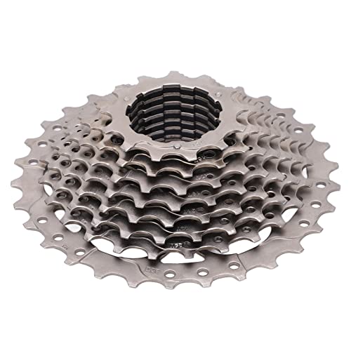 CUTULAMO 10 Speed Cassette, Hollow 11?30T Road Bike Cassette Multi Layer Electroplating Steel Steady Rotation for Folding
