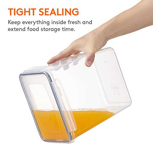 Lifewit 8pcs Refrigerator Organizer Bins Large Food Storage Containers 5.2L/175oz 4PCS