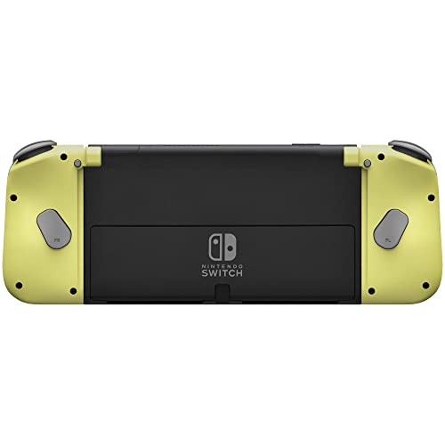 HORI Nintendo Switch Split Pad Compact (Light Gray & Yellow) - Ergonomic Controller for Handheld Mode - Officially Licensed by Nintendo