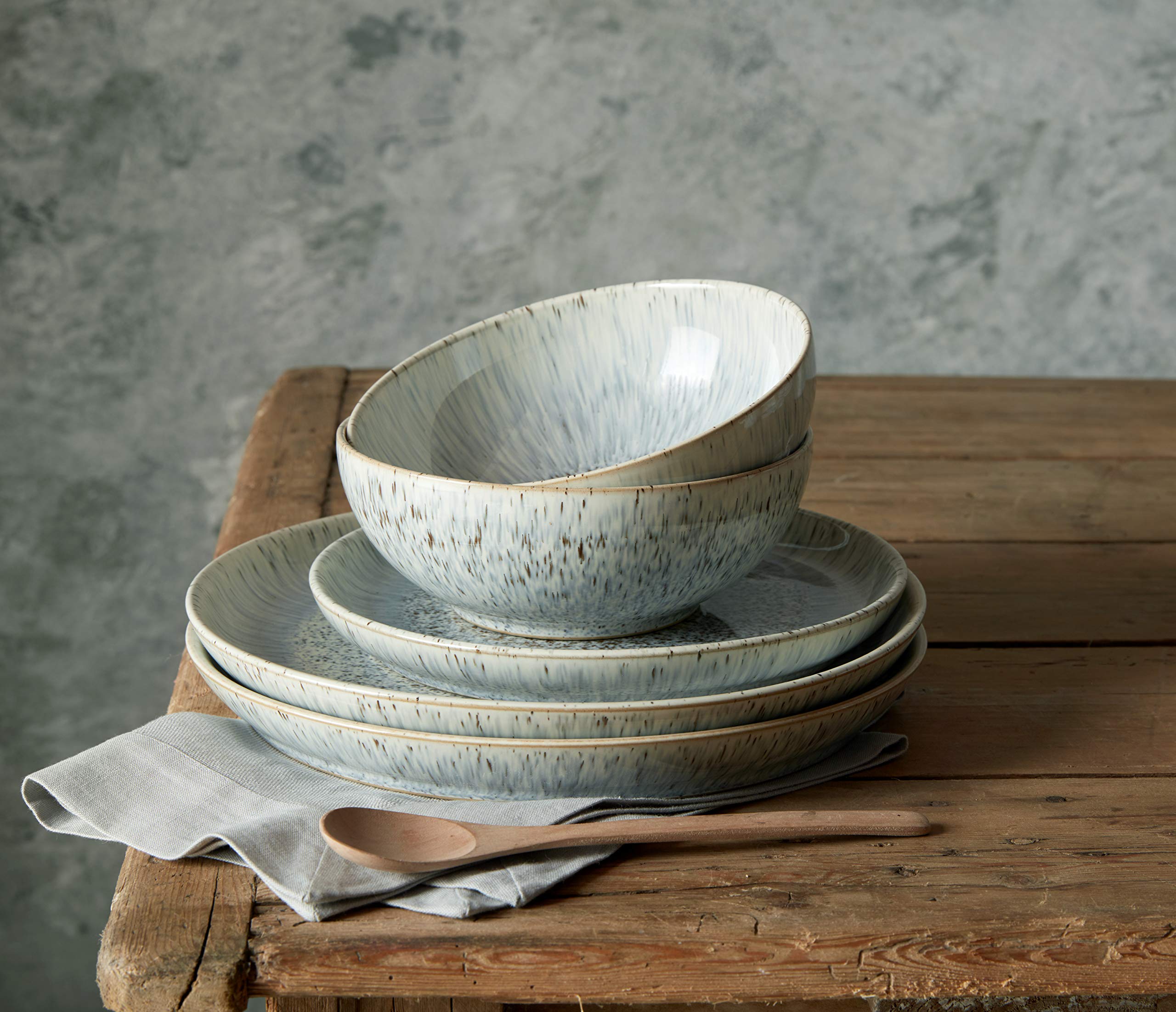 Denby 199048817 Halo Speckle 2 Piece Coupe Cereal Bowl Set