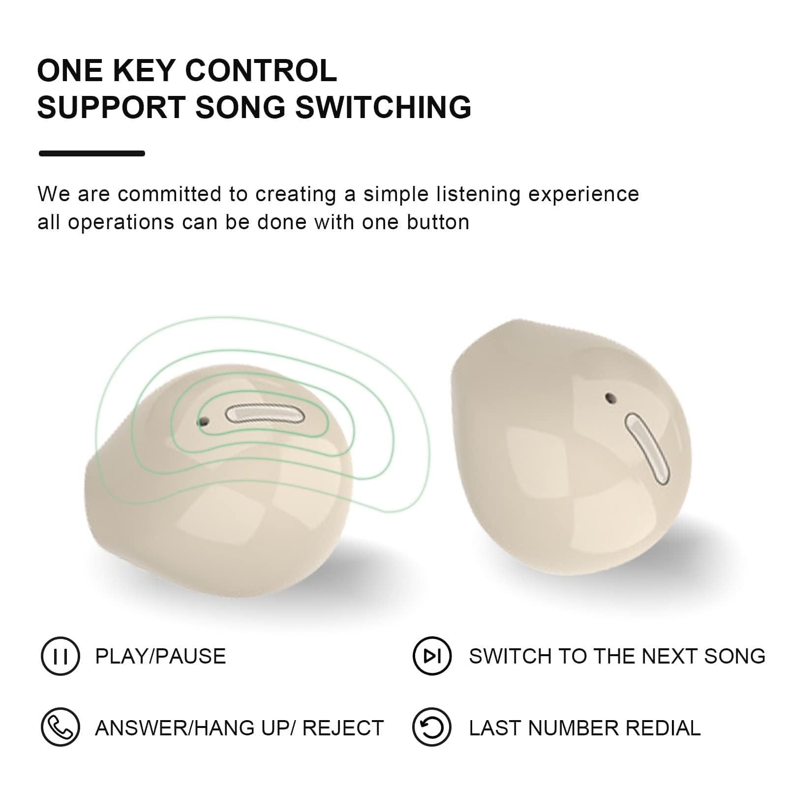 Smallest Invisible Earbuds Wireless Ear Buds Bluetooth in Ear Mini Discreet Small Tiny Earpiece Sleep Earbuds Hidden with Charging Case Headphones for Small Ears Work Sleeping Android iOS Yellow