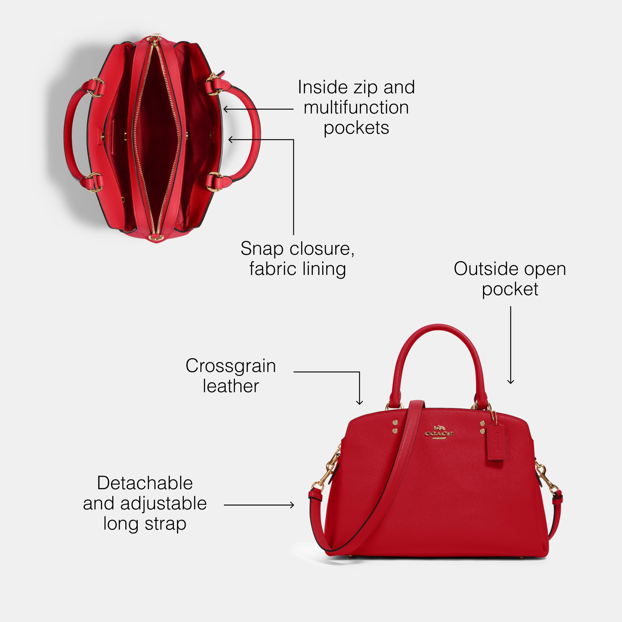 Coach Lillie Carryall, True Red