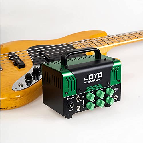 JOYO Badass Bass Mini Amp Head 50 Watt Preamp Hybrid Tube Power Amplifier (No Sound, Requires Extra Speaker & Headphone)