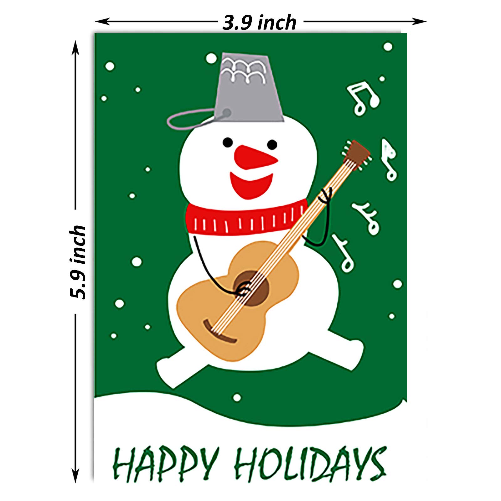 Christmas Cards Set Holiday Cards - Set of 24 cards 6 Assorted Designs, versed inside with envelopes