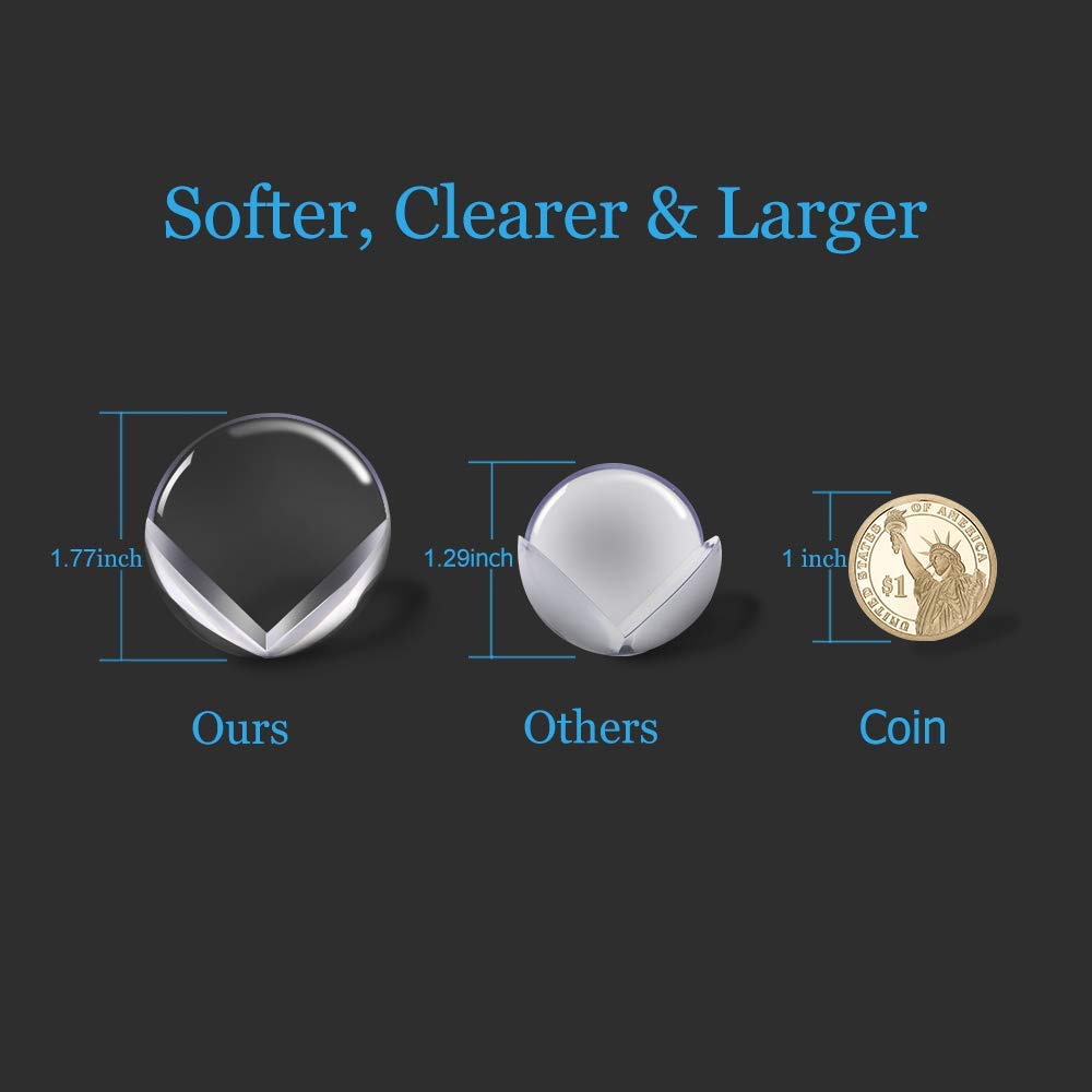 Corner Protector, Clear Baby Proofing Table Corner Guards, Furniture Corner Covers for Baby Safety - 12 Pack