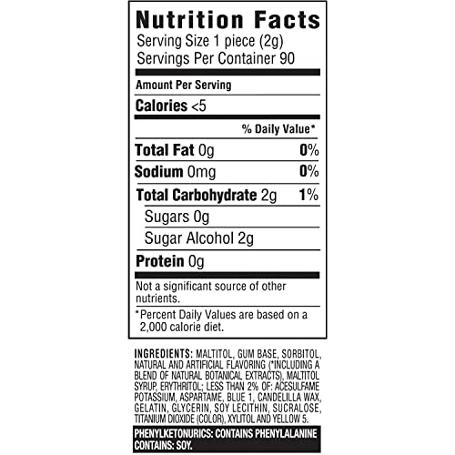 Dentyne Pure Mint with Herbal Accents Sugar Free Gum, 10 Packs of 9 Pieces (90 Total Pieces)
