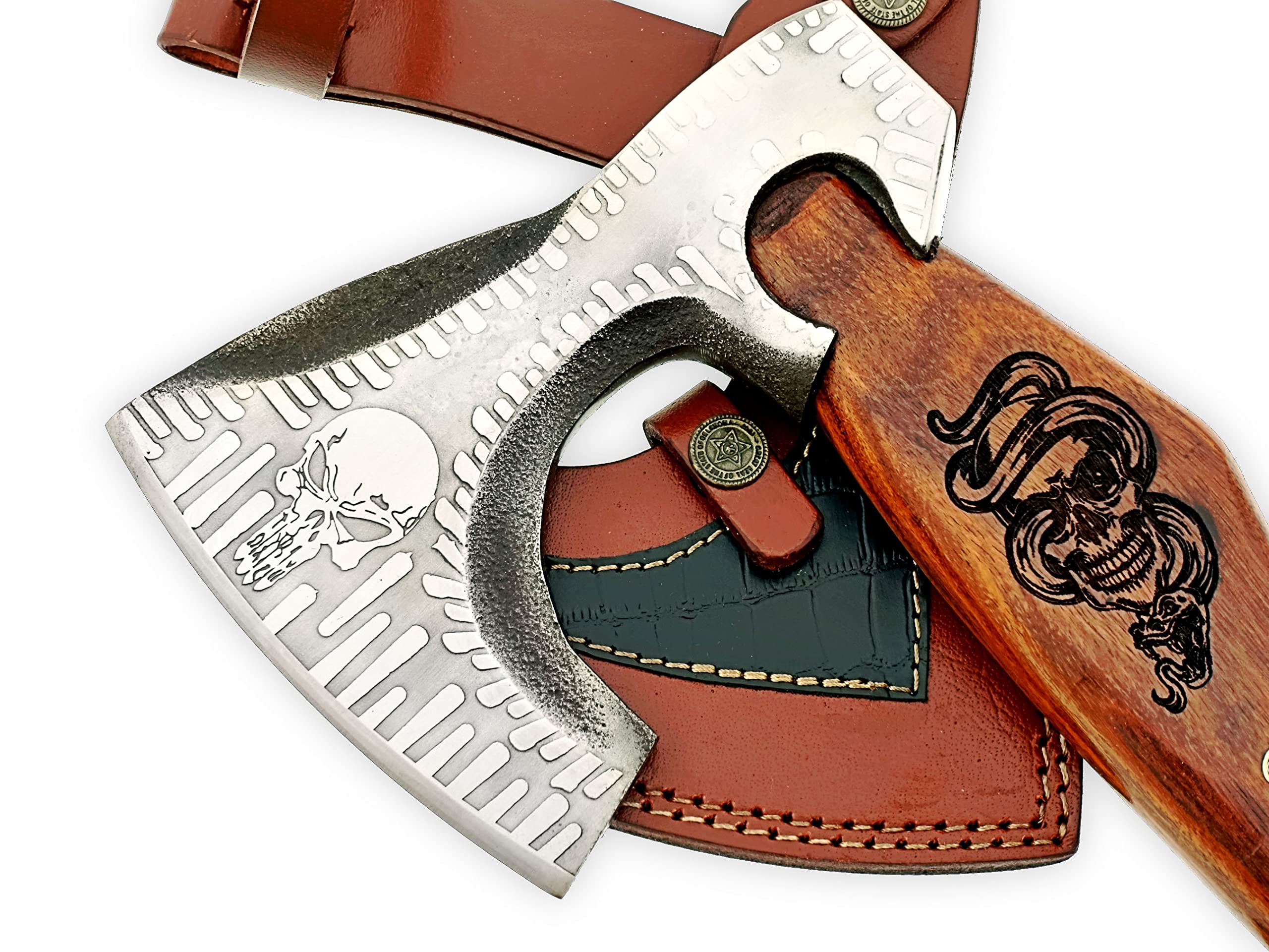 Carbon Steel Blade Viking Axe Hatchet Tomahawk Hunting Knife Camping Outdoor. SM144
