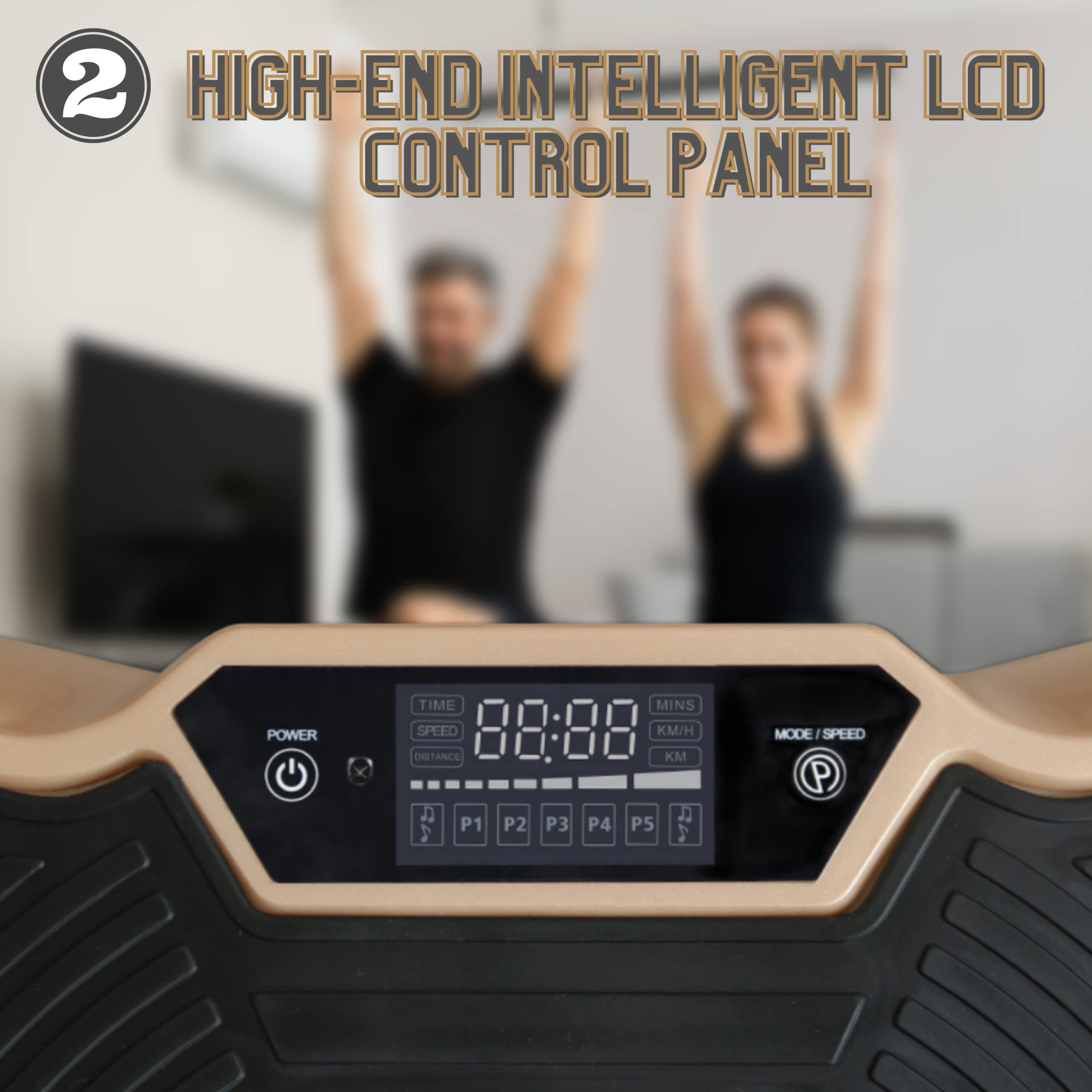 Cheery Whole Body Vibrating Platform with Balance Straps | Vibration Plate Exercise Machine | Easy Exercise Equipment at Home, Full Body Workout Equipment (Black)