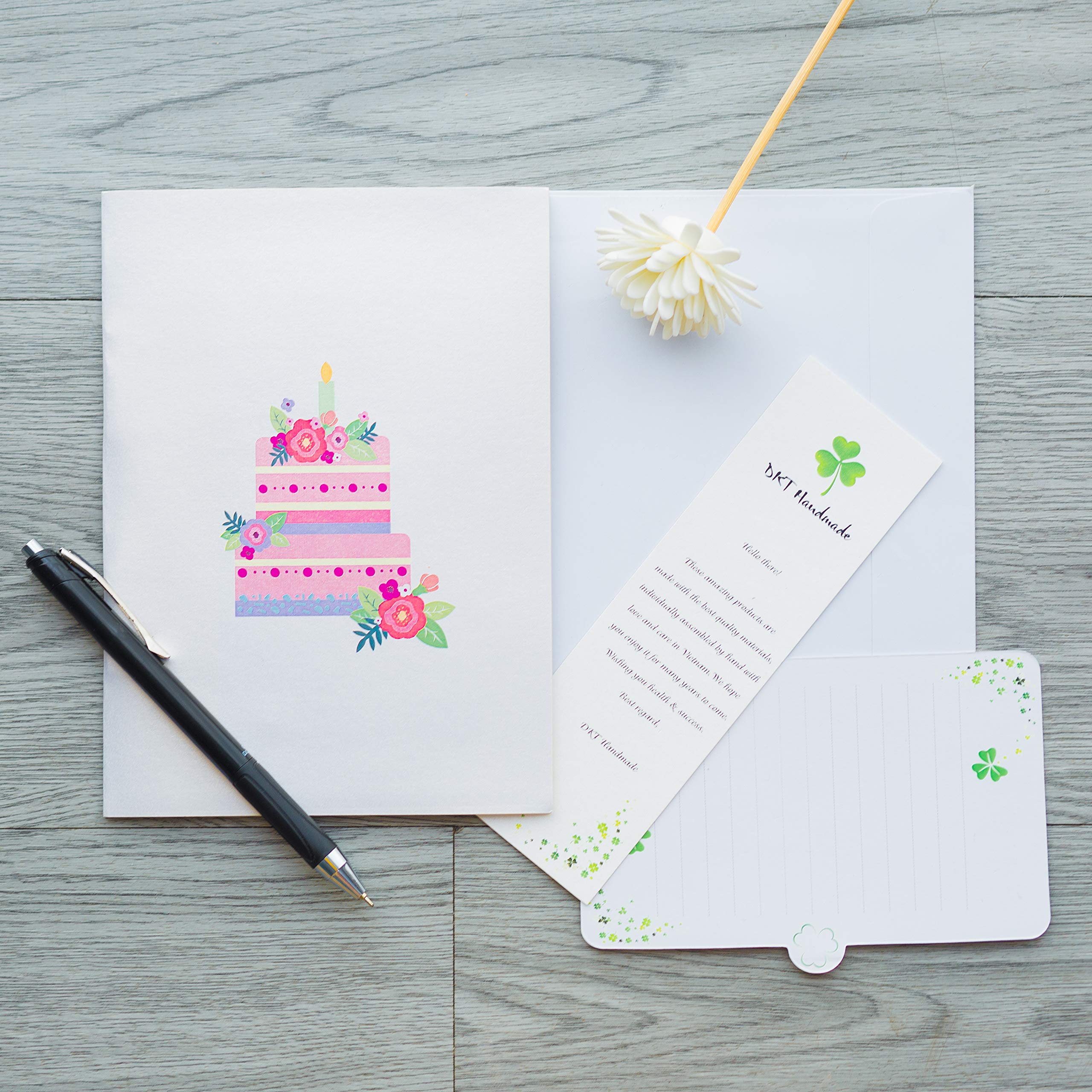 DKT HANDMADE Pop up birthday cake card, Happy birthday pop up card, Birthday 3d card, Happy Birthday Pop Up Card (Wedding cake)