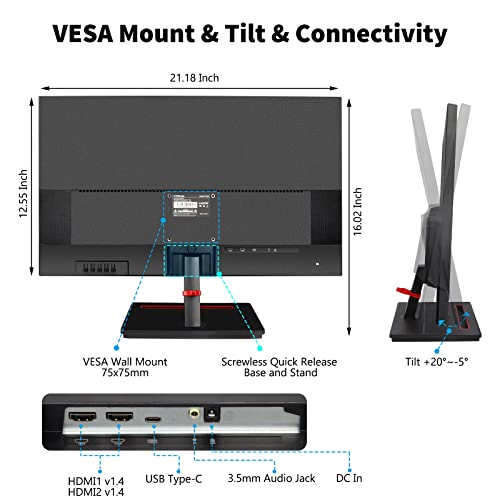 FYHXele 24 in Office Monitor and Gaming Monitor Bundle