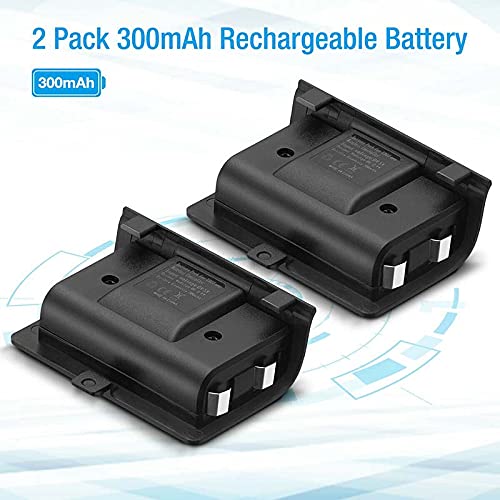 Controller Charging Dock,Twin Charging Dock with 2X Rechargeable Battery Packs