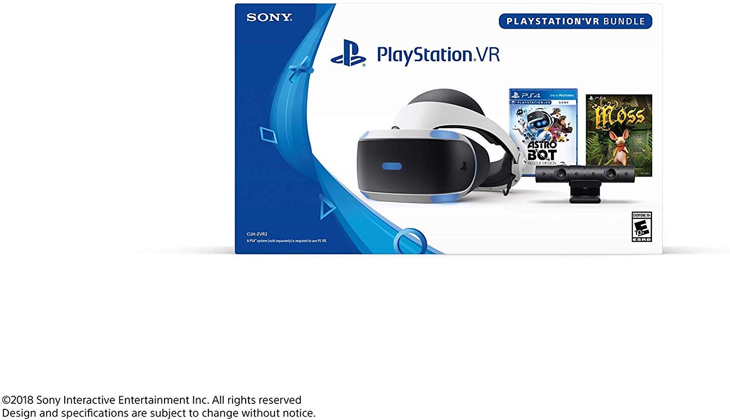 Playstation VR - Astro BOT Rescue Mission + Moss Super Bundle: Playstation VR Headset, Playstation Camera, Demo Disc 2.0, Astro BOT Rescue Mission + Moss Game