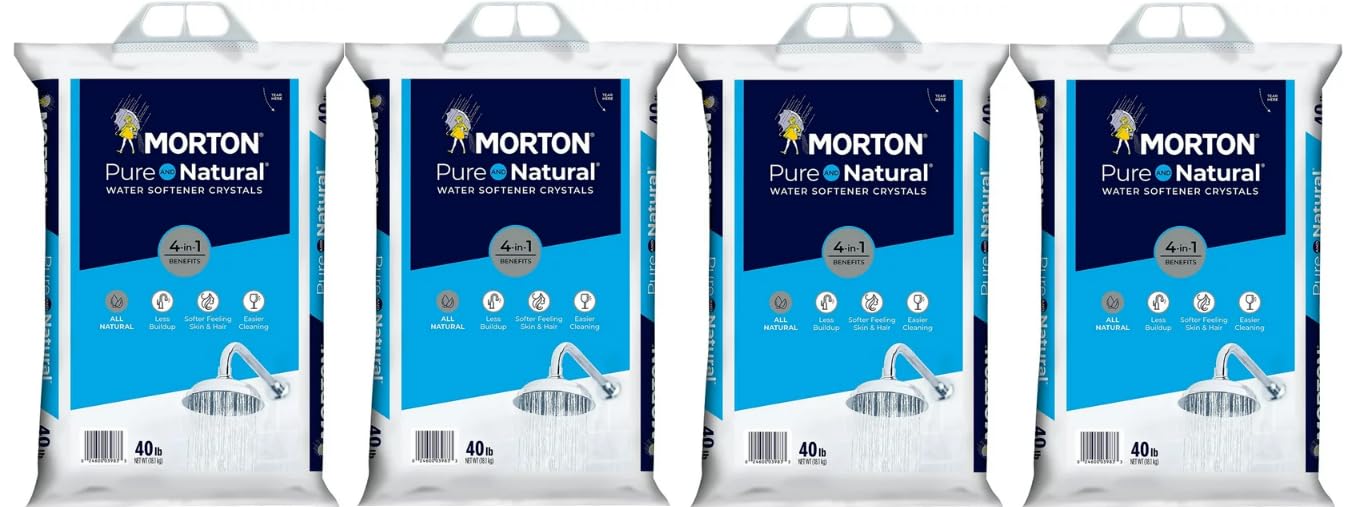 Generic Morton Salt Pure and Natural Water Softener Crystals, 40 Pounds (4 Pack)