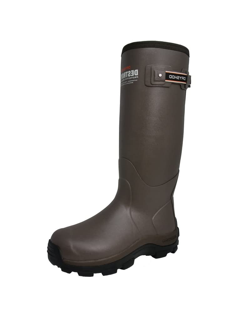 Dryshod Men's Destroyer Warm Dry Moisture-Wicking Waterproof Insulated Protective Brush Boot with Gusset, Khaki, 11