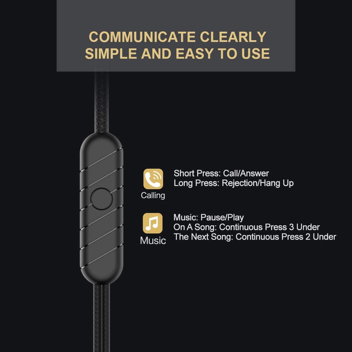 Earbuds Headphones Wired Earphones Earbuds 3.5mm Plug for Smartphone PC Laptop 4Pack(2xWhite+2xBlack)