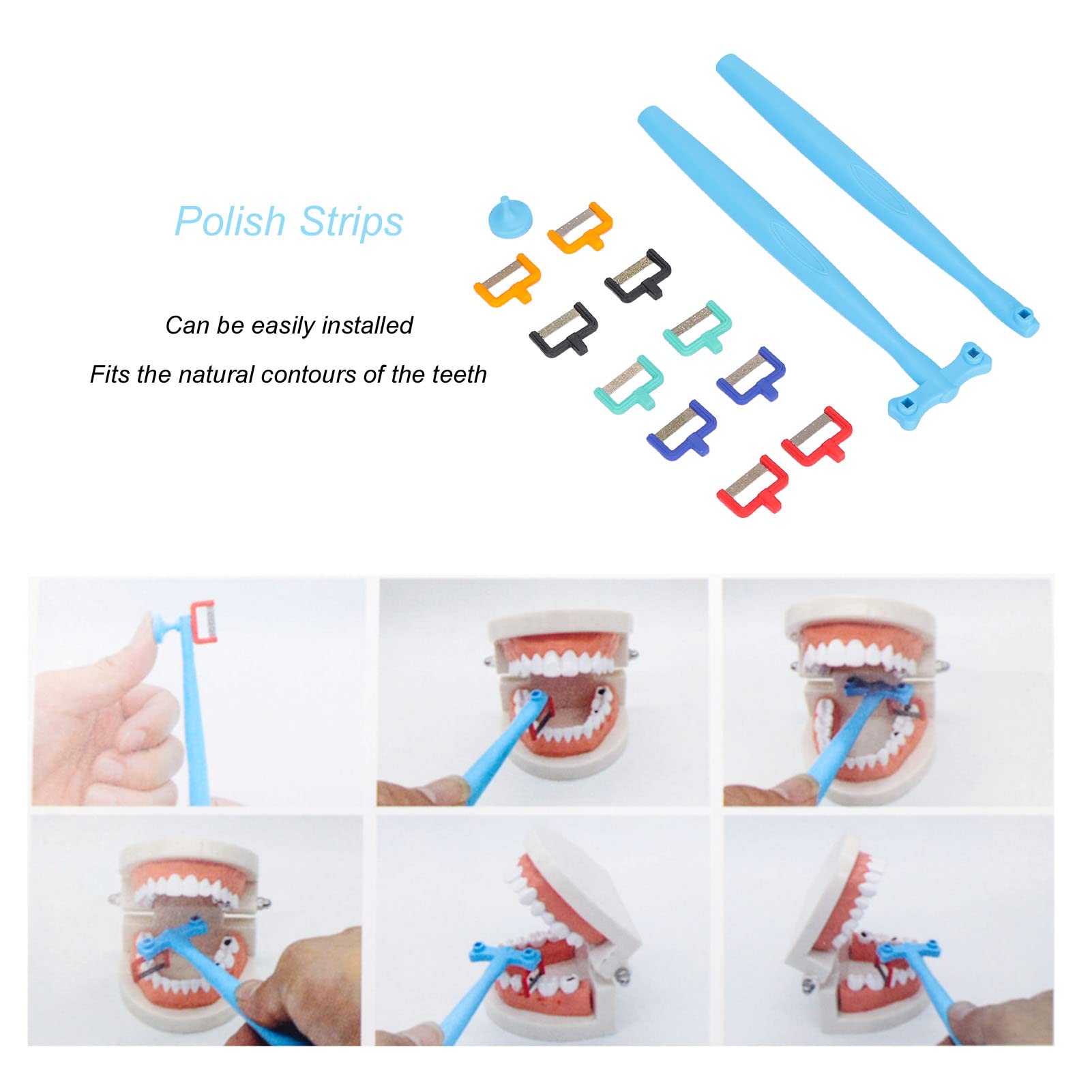 Enamel Reduction Strip, Ergonomic Interproximal Enamel Reduction Kit Dental for Dental Clinic