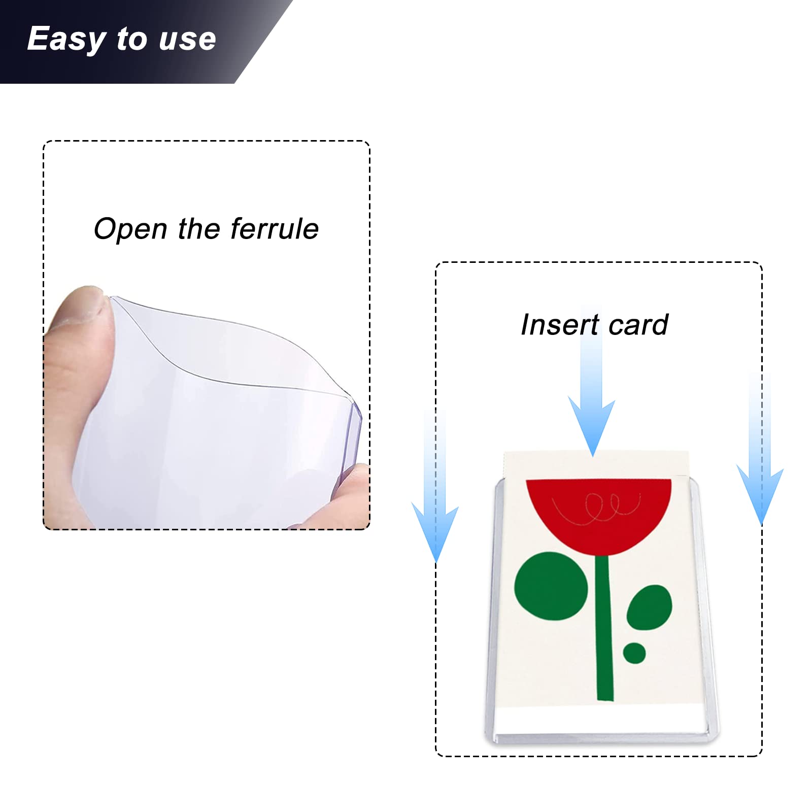 Card Sleeves 3 x 4" Clear Protective Trading Card Topload Holder Hard Plastic Card Sleeves Holder for Baseball Card, Sports Cards (100)