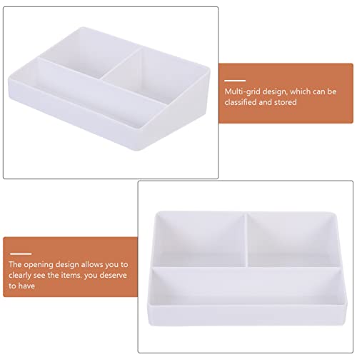 Tofficu 3 Compartment Coffee Condiment Holder Coffee Holder Storage Organizer Coffee Sugar Tea Bags Holder for Breakroom Office Home use