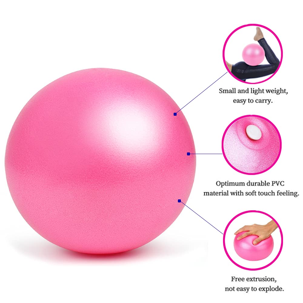DOAMSY Mini Exercise Ball,13 Inch Small Pilates Ball,Yoga Ball,Pilates,Yoga,Core Training and Physical Therapy,Improves Balance(Home & Gym & Office)
