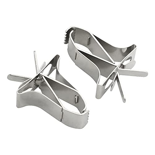 XINMEIWEN 4Pack Birds Food Holders Parrot Fruit Vegetable Clips Stainless Steel Feeder Bird Cage Accessories for Bird Cockatiel Parrot
