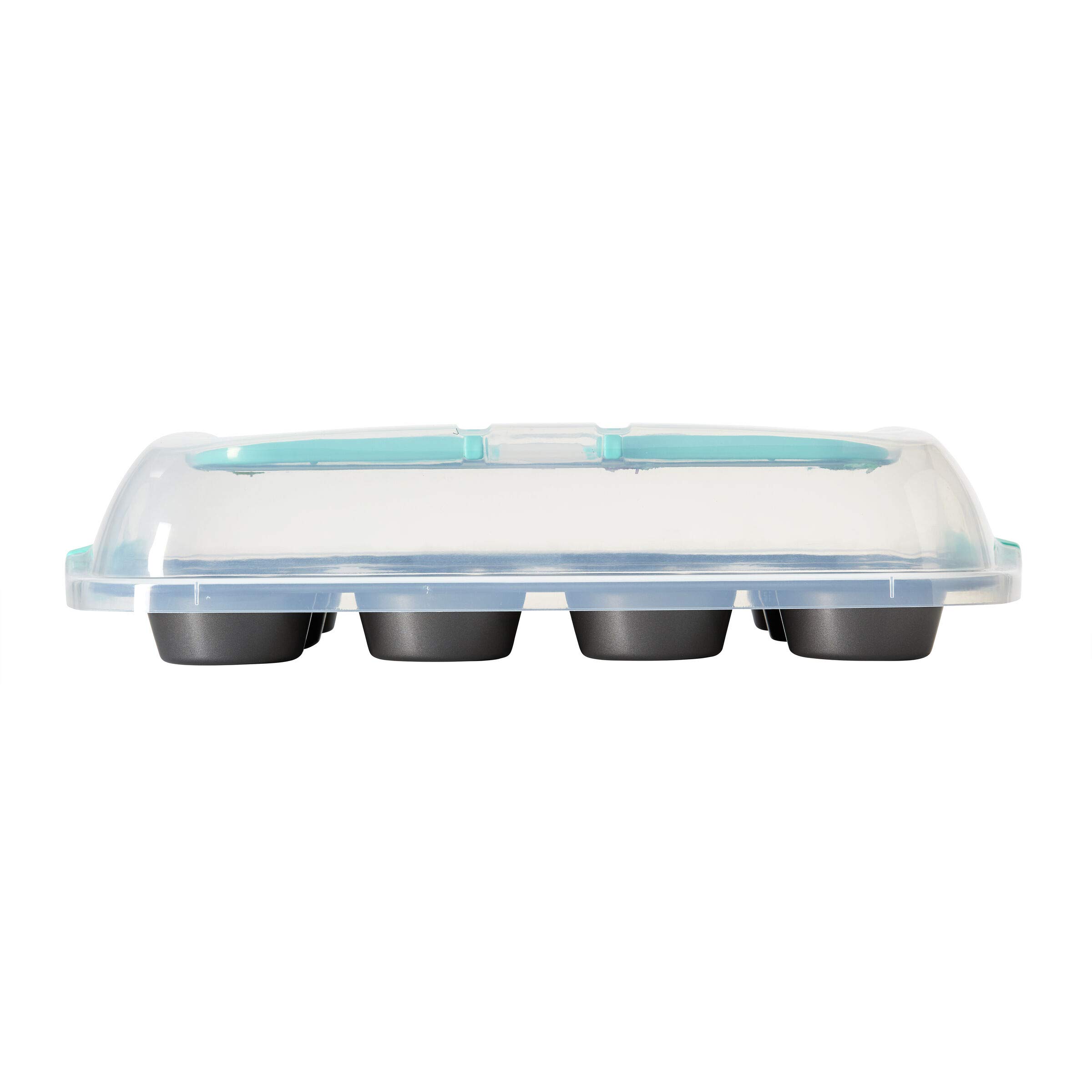 Chicago Mettalic Chicago Metallic 12 Cup Muffin Pan with Carry Lid, YAY Sprinkles Pattern