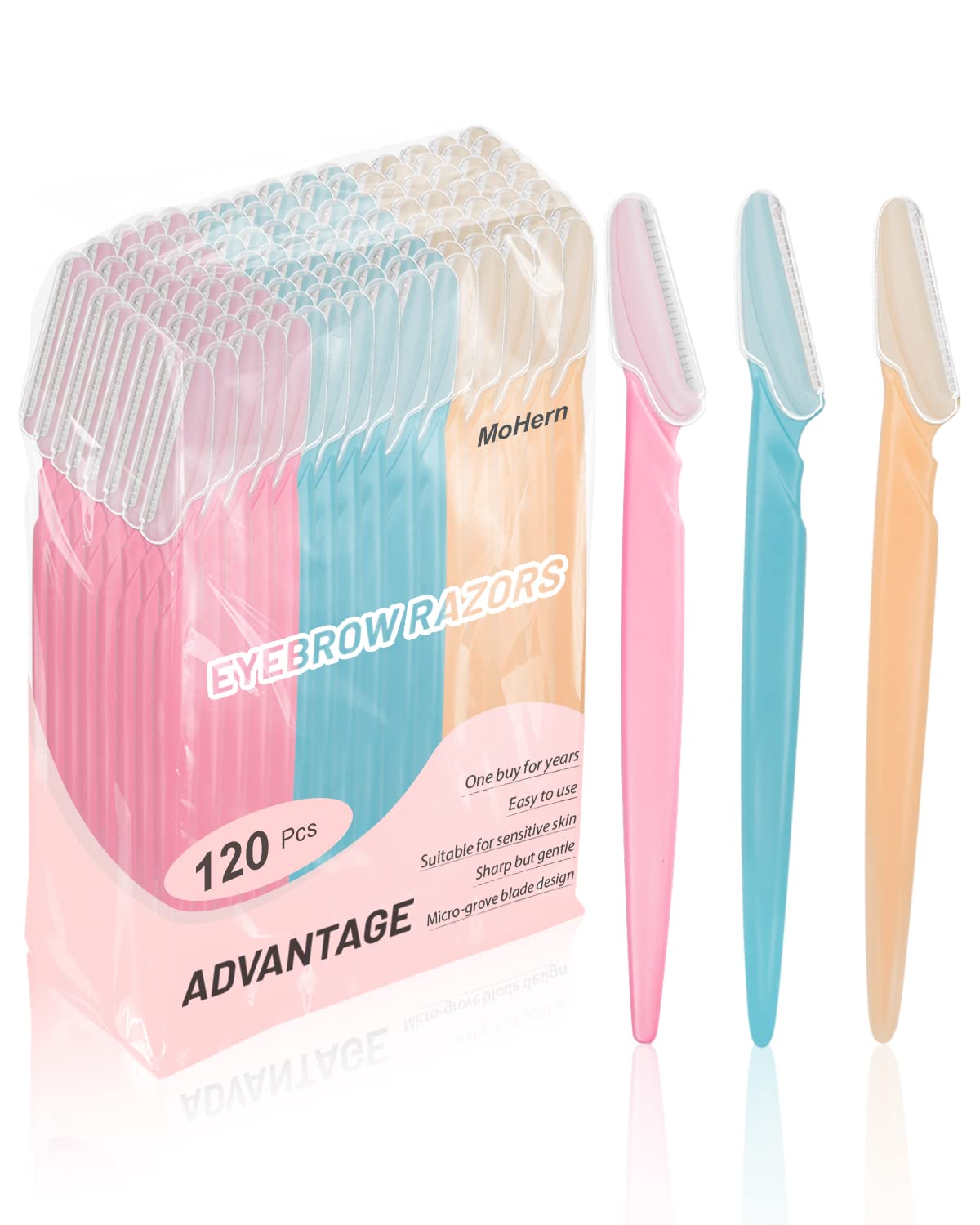 Eyebrow Razor for Women, 120 Pcs Dermaplaning Tool for Face Professional, Face Razor for Women Facial Hair Remover